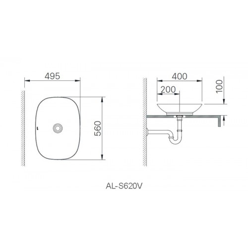 Chậu rửa đặt bàn INAX AL-S620V- Chính hãng- Giá rẻ toàn quốc